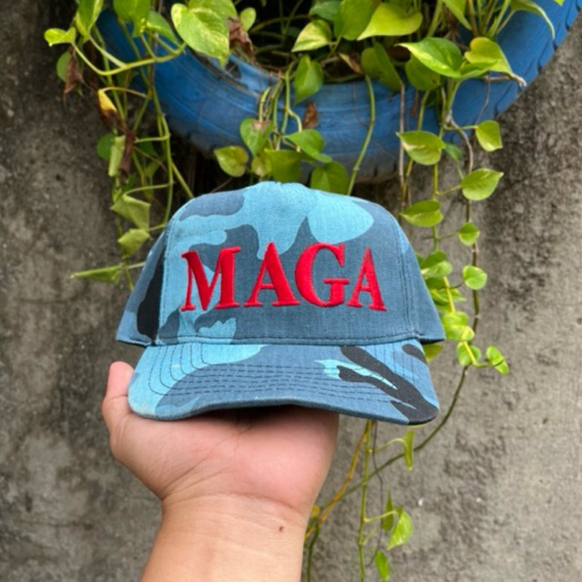 Jual Limited Edition Donald Trump Blue Camo Cali-Fame Hat MAGA Cap Rare ...