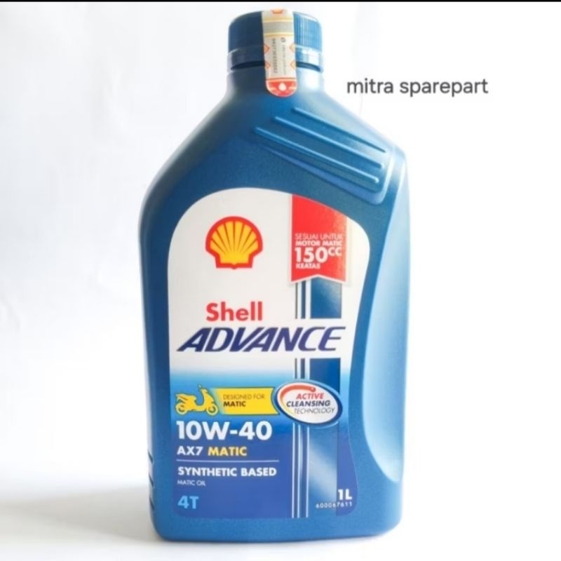 Jual SHELL ADVANCE AX7 MATIC 1LITER [Full Sintetis] [100% ORIGINAL ...