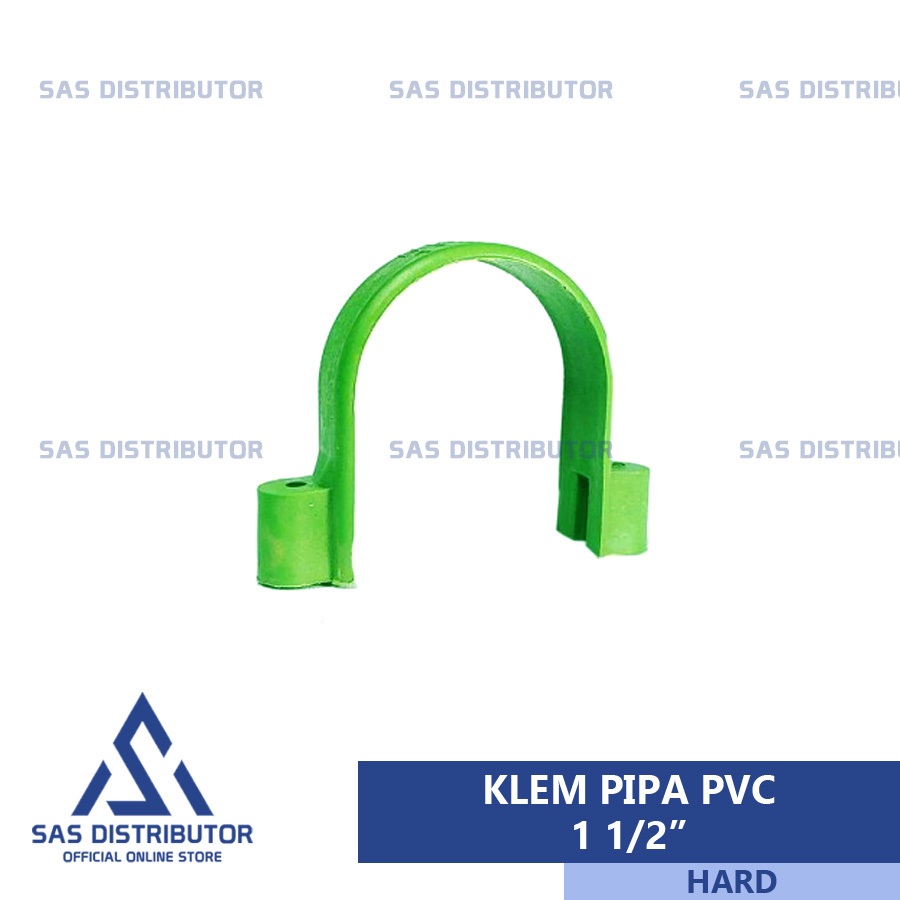 Jual Klem Pipa 1 1/2" inch Hard / Klem Pipa Hijau PVC / Pipe Clamp ...