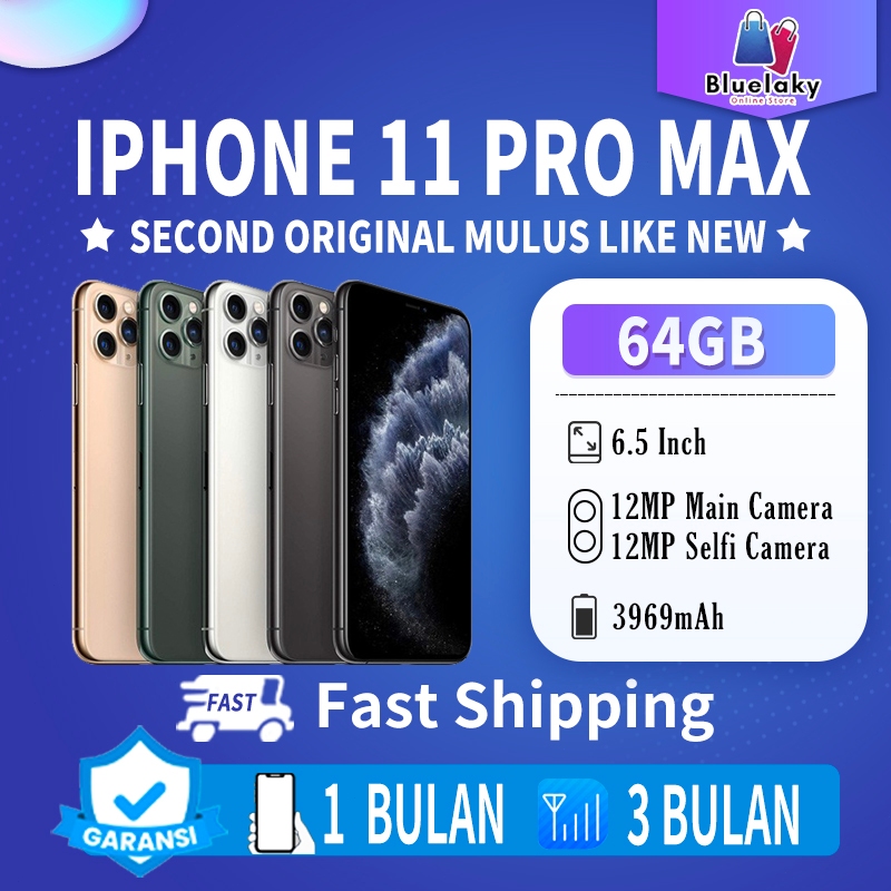 Jual iPhone 11 Pro Max 64GB Second Original100% INTER OLED-Ori Silent ...