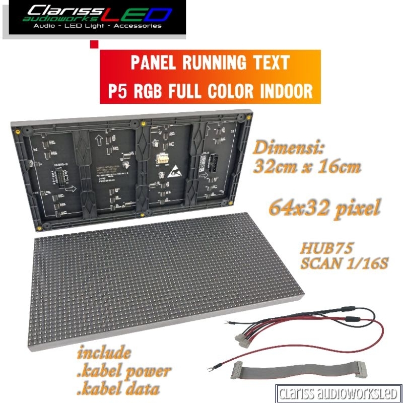 Jual PANEL MODUL LED P5 RGB/FULL COLOR INDOOR SMD RUNNING TEXT | Shopee ...