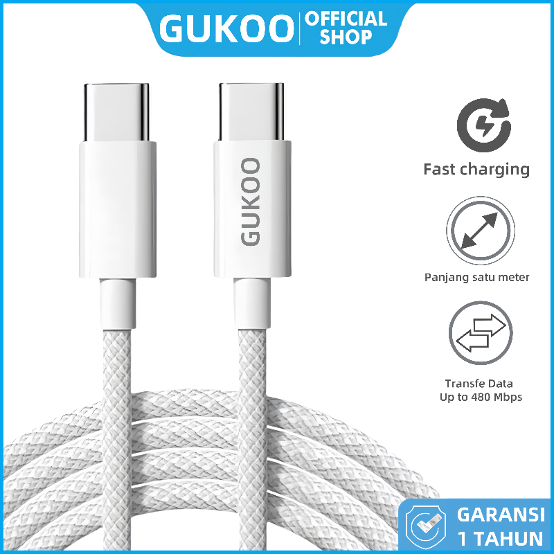 Jual GUKOO Kabel Charger Type-C Fast Charging - Bahan Anyaman Tahan Lama,Kompatibel untuk HP ...