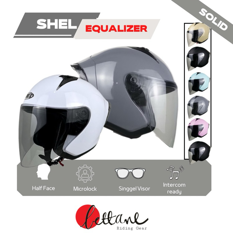 Jual HELM SHEL EQUALIZER SOLID - Helm Half Face | Shopee Indonesia