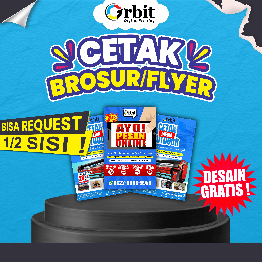 Jual Cetak Brosur A4/Cetak Brosur Promosi/Cetak Brosur 1 Sisi/Cetak Brosur 2 Sisi/Cetak Brosur ...
