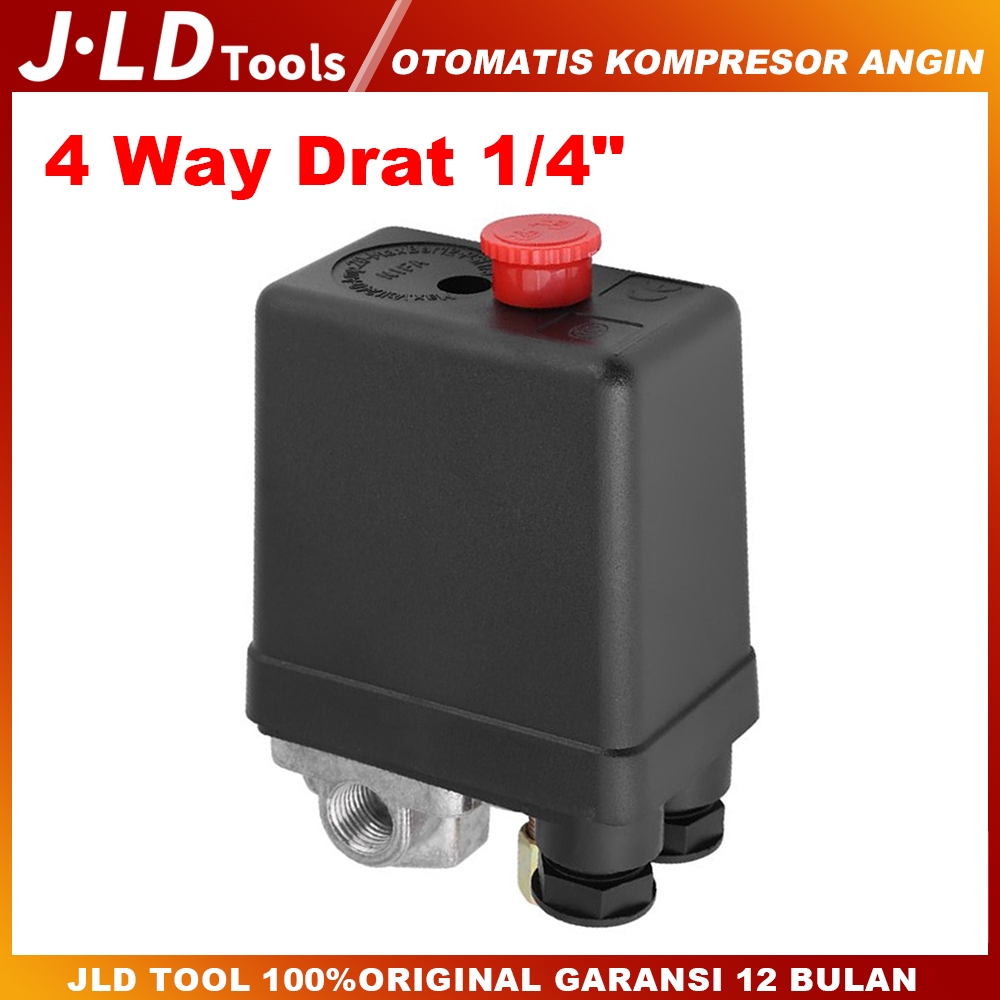 Jual JLD Otomatis Kompresor Angin 4 Lubang 1/4" Automatic Pressure ...