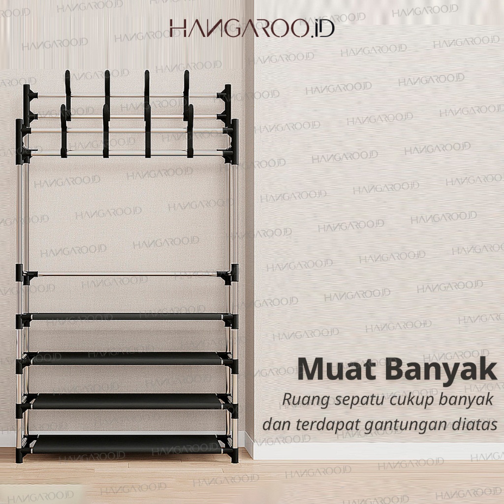 Jual Disc Hangaroo Rak Sepatu Stand Hanger Rak Penyimpanan Tas Topi ...