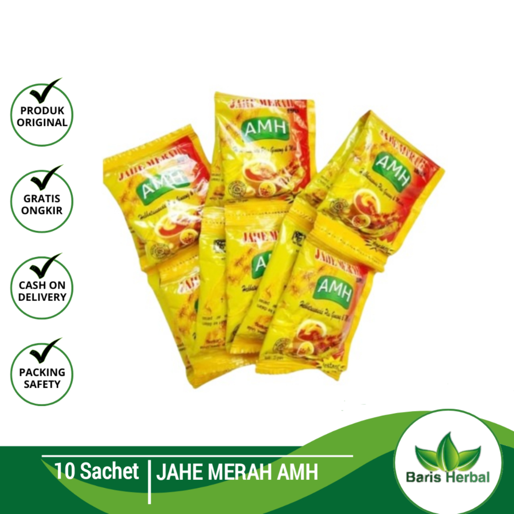 Jual AMH Jahe Merah Super Amanah PER RENCENG 10 pcs ORIGINAL | Jahe ...