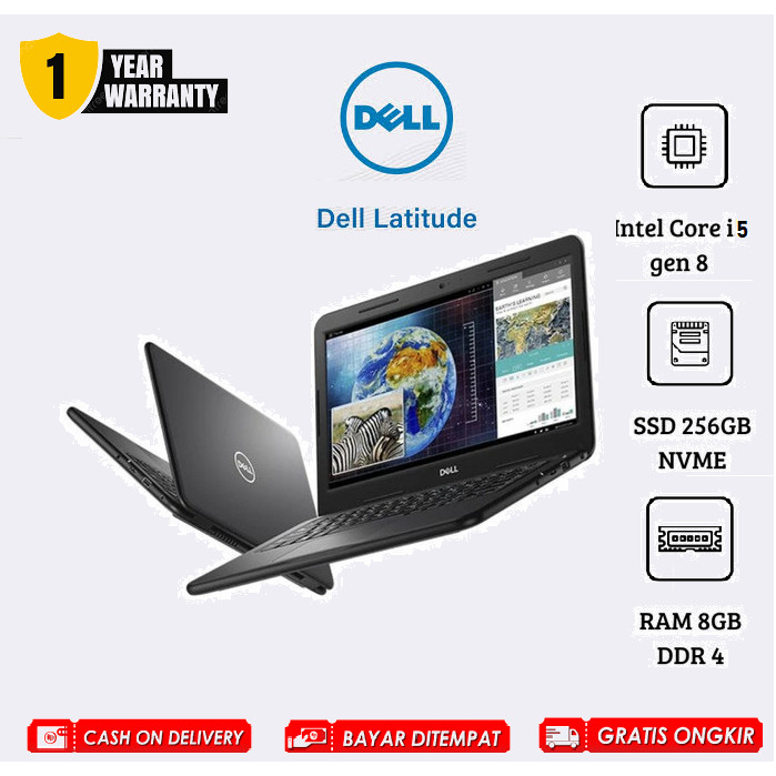 Jual Laptop Dell Latitude 3300 Core i5 GEN 8 RAM 16GB/SSD 1TB FULLSET ...
