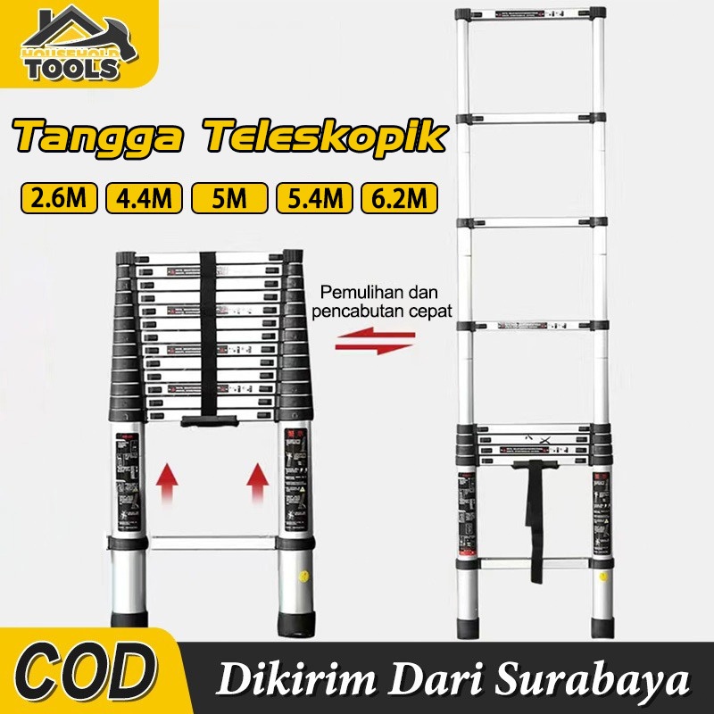 Jual 2.6m/4.4m/5m/5.4m/6.2m Tangga Teleskopik/ELITE tangga teleskopik ...