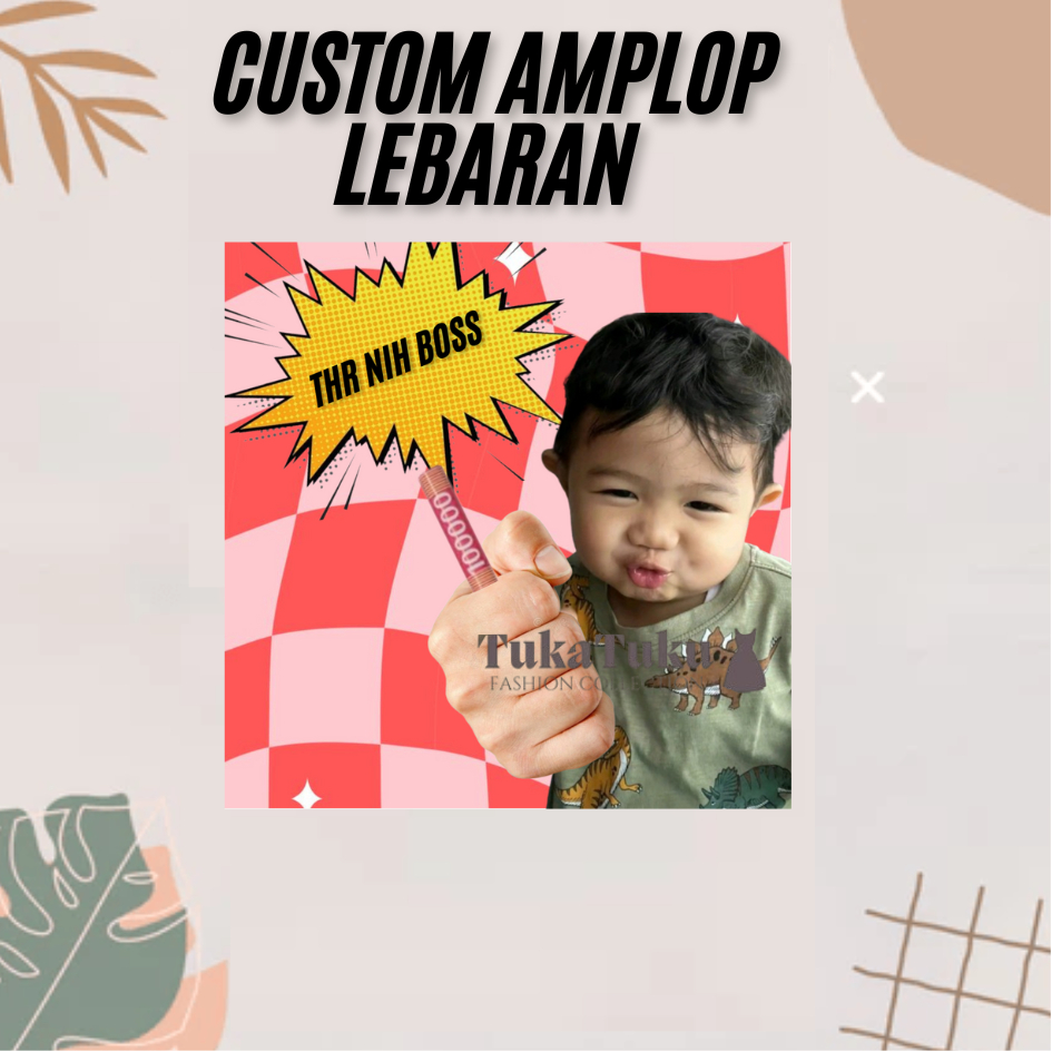 Jual ( 1 HARI JADI ) CUSTOM AMPLOP LEBARAN / ANGPAO AMPLOP GAMBAR MUKA ...