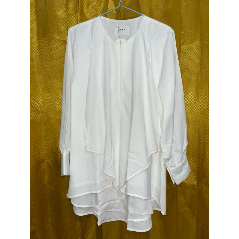 Jual (Preloved Baca Desc) Dian by Aska Label - Atasan kantor basic lengan panjang dan busui ...