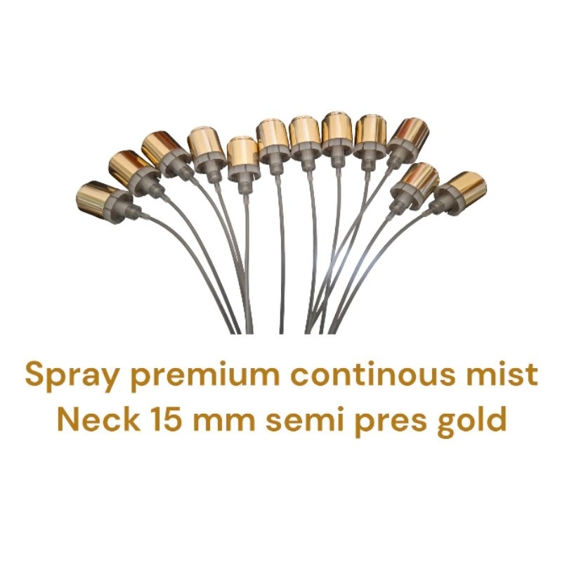 Jual PREMIUM SPRYER semi press continous Mist 15mm GOLD untuk botol ...