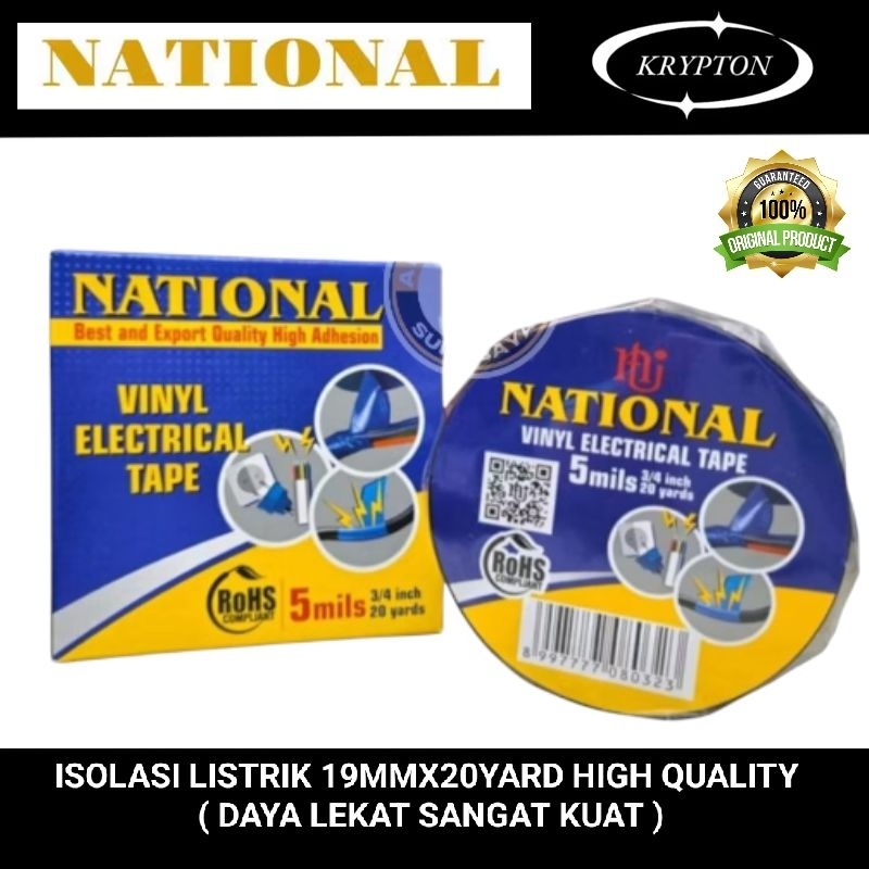 Jual ISOLASI LISTRIK NATIONAL 5METER X 3/4 X 20YARD | Shopee Indonesia