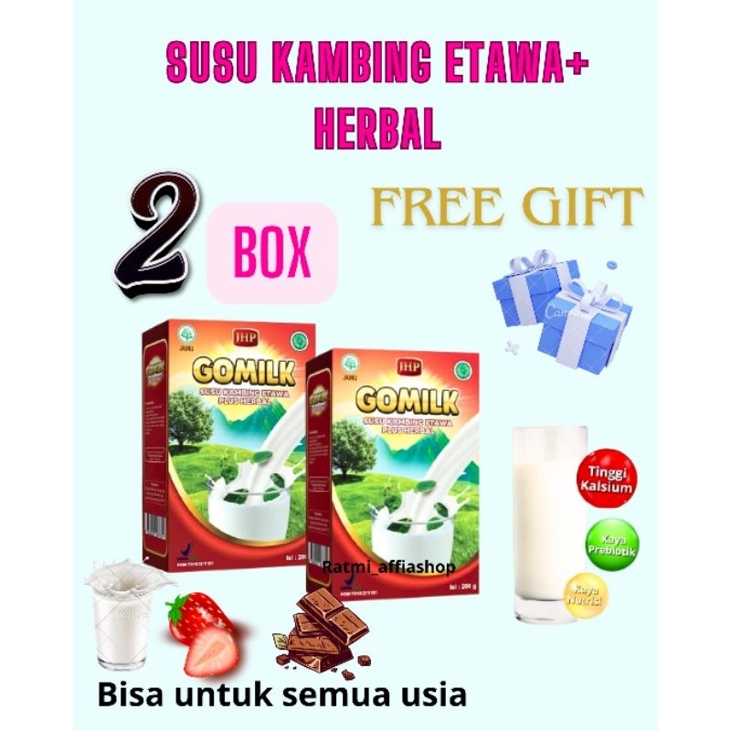 Jual Gomilk paket 2box susu kambing plus kelor daun salam mengkudu | Shopee Indonesia