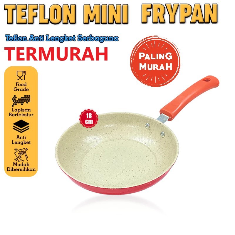 Jual CHOCOBERRY7 Panci Teflon Frypan Ukuran 18cm Wajan Penggorengan ...