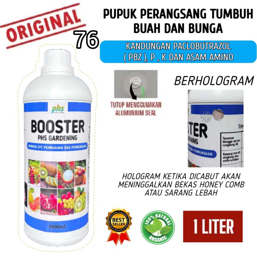 Jual PUPUK 76 BUAH PHS GARDENING - HORMON BOOSTER PEMBUAHAN DAN PEMBUNGAAN | Shopee Indonesia