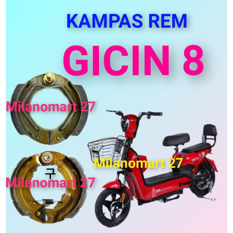 Jual kampas kopling gicin 8 kampas rem sepeda listrik GICIN 8 | Shopee ...