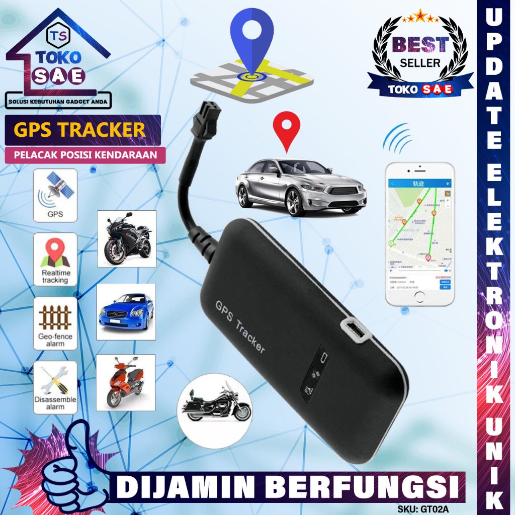 Jual Tokosae GPS Tracker GT02A Pelacak Kendaraan Real Time Perangkat ...