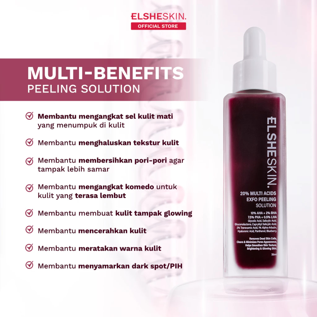 Jual Elsheskin 20% Multi Acids Exfo Peeling Solution 35ml - Exfoliating ...