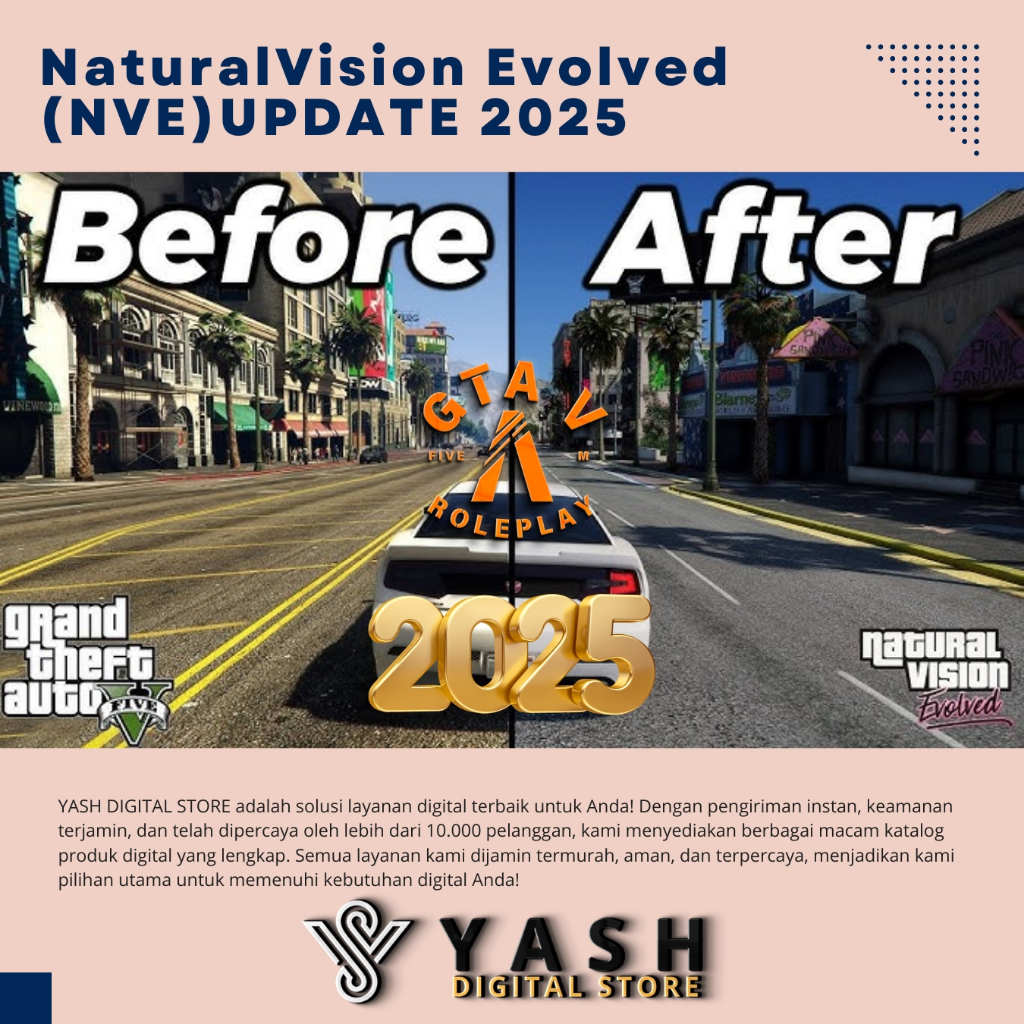 Jual MOD GRAFIK NATURAL VISION EVOLVED (NVE) UPDATE MARET 2025 FIVEM ...