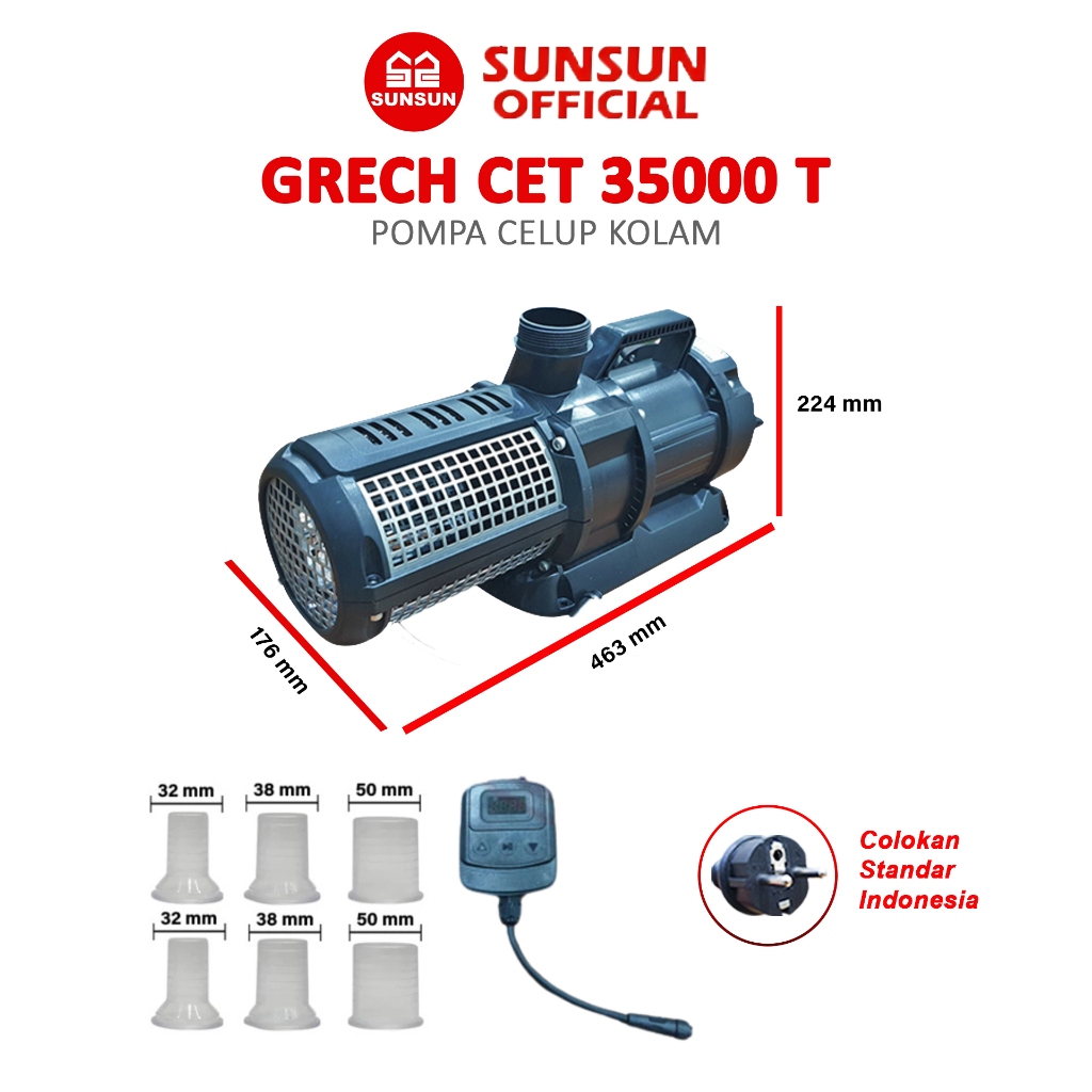 Jual ( POMPA AIR ) SUNSUN CET 35000 T SUBMERSIBLE WATER PUMP POMPA ...