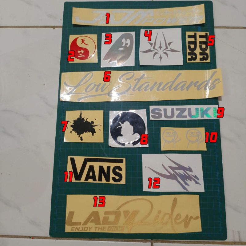 Jual Sticker satuan murah cutting sticker cek foto | Shopee Indonesia