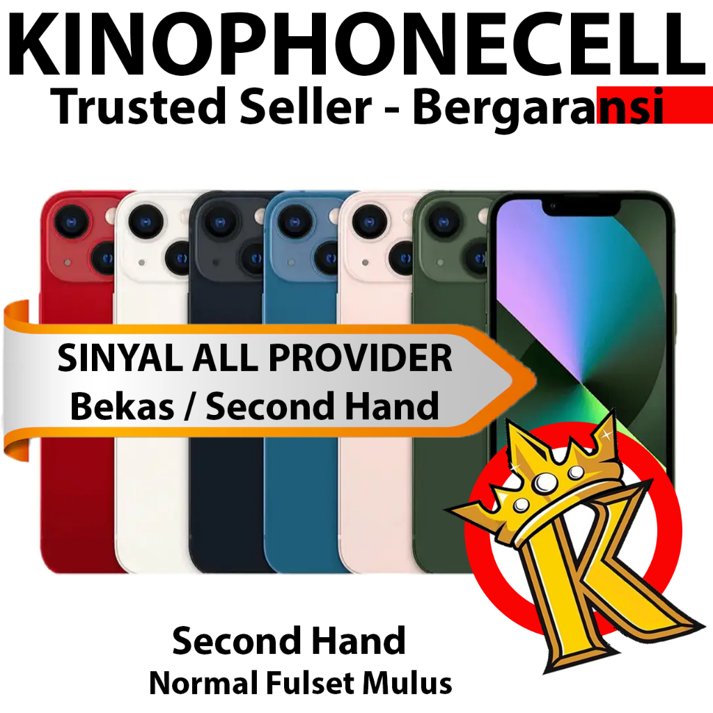 Jual IP 13 128GB/256GB/512GB Second Fullset Mulus No Minus LCD Original 100% No Recond No Refurb ...