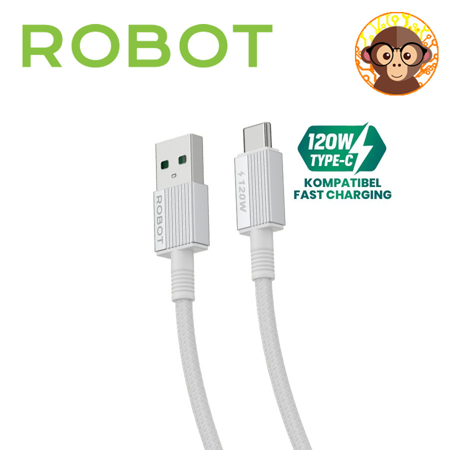 Jual Kabel Data Robot RQC100 USB to Type C 120W Original Fast Charging ...