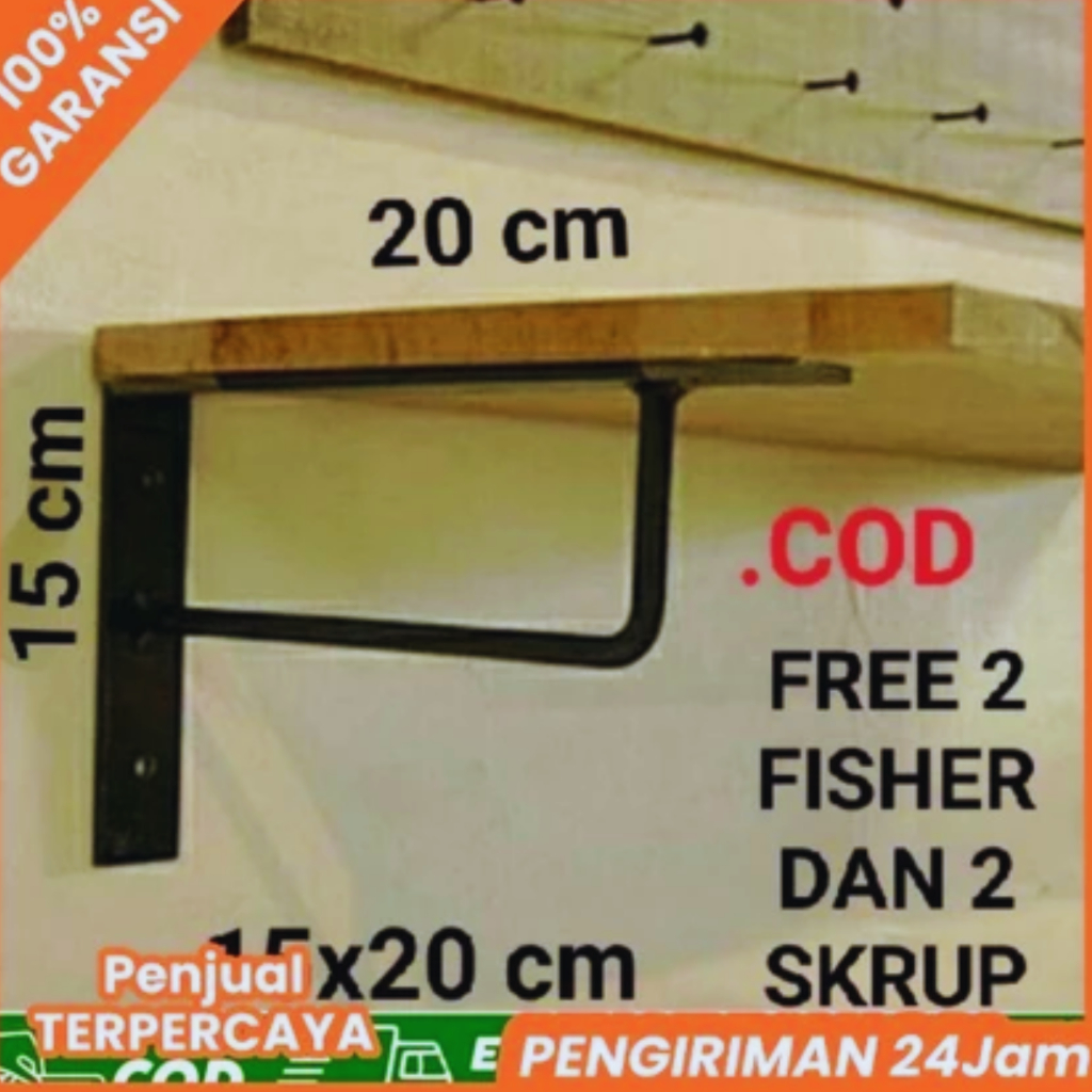 Jual Rak Besi Siku Besi Ambalan Rak Penyangga Papan Rak Dinding Dapur ...