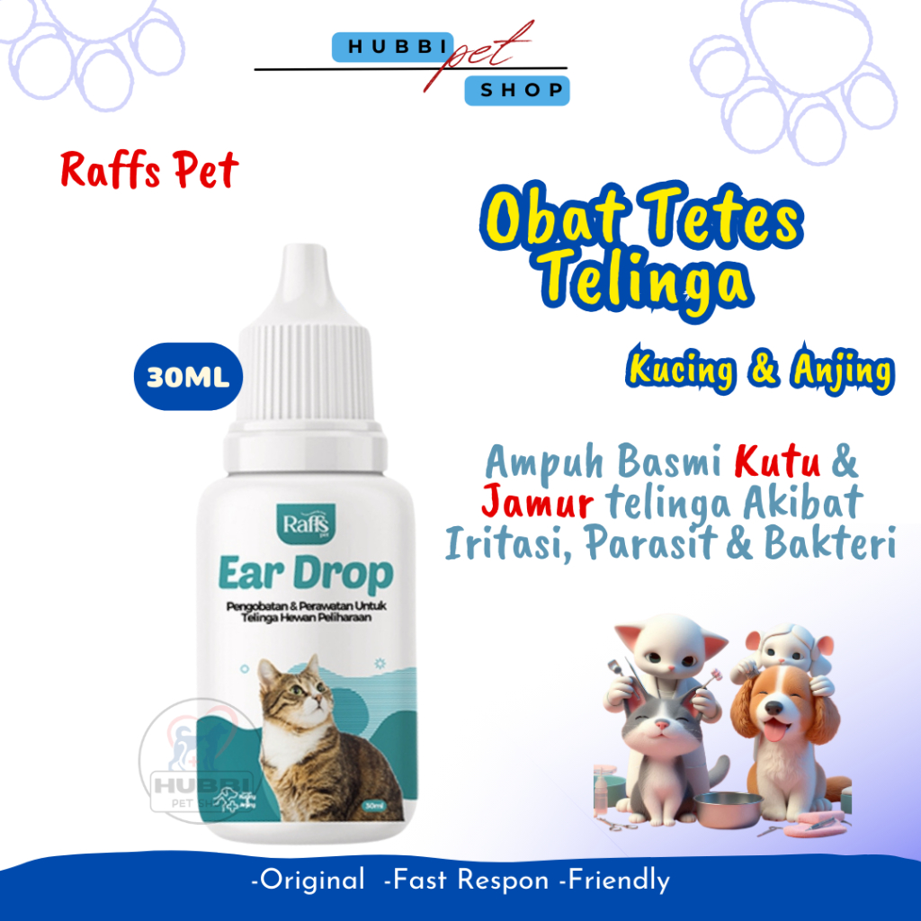 Jual RAFFS PET EAR DROP 30ML - Obat Tetes Kutu Telinga Earmites Untuk ...
