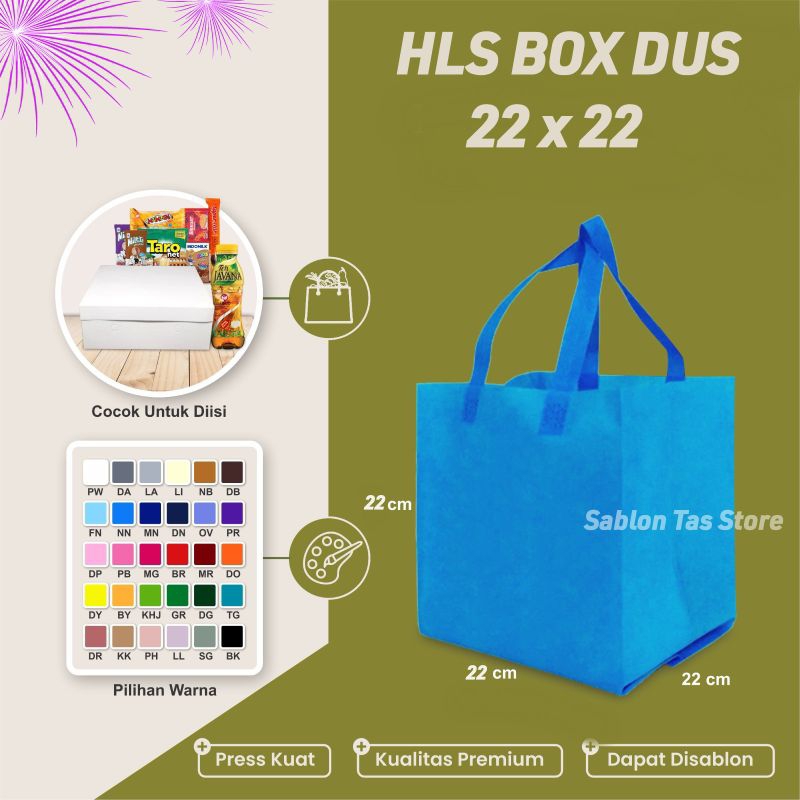 Jual (Isi 12 pcs) Lusinan Tas Goodiebag Box 22x22 Tas Box Dus Pres Tas Box Nasi Tas Box Hajatan ...