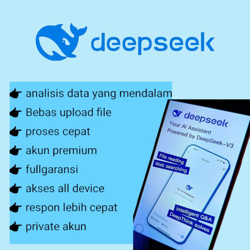 Jual deepseek ai - berlangganan premium private fullgaransi | Shopee Indonesia