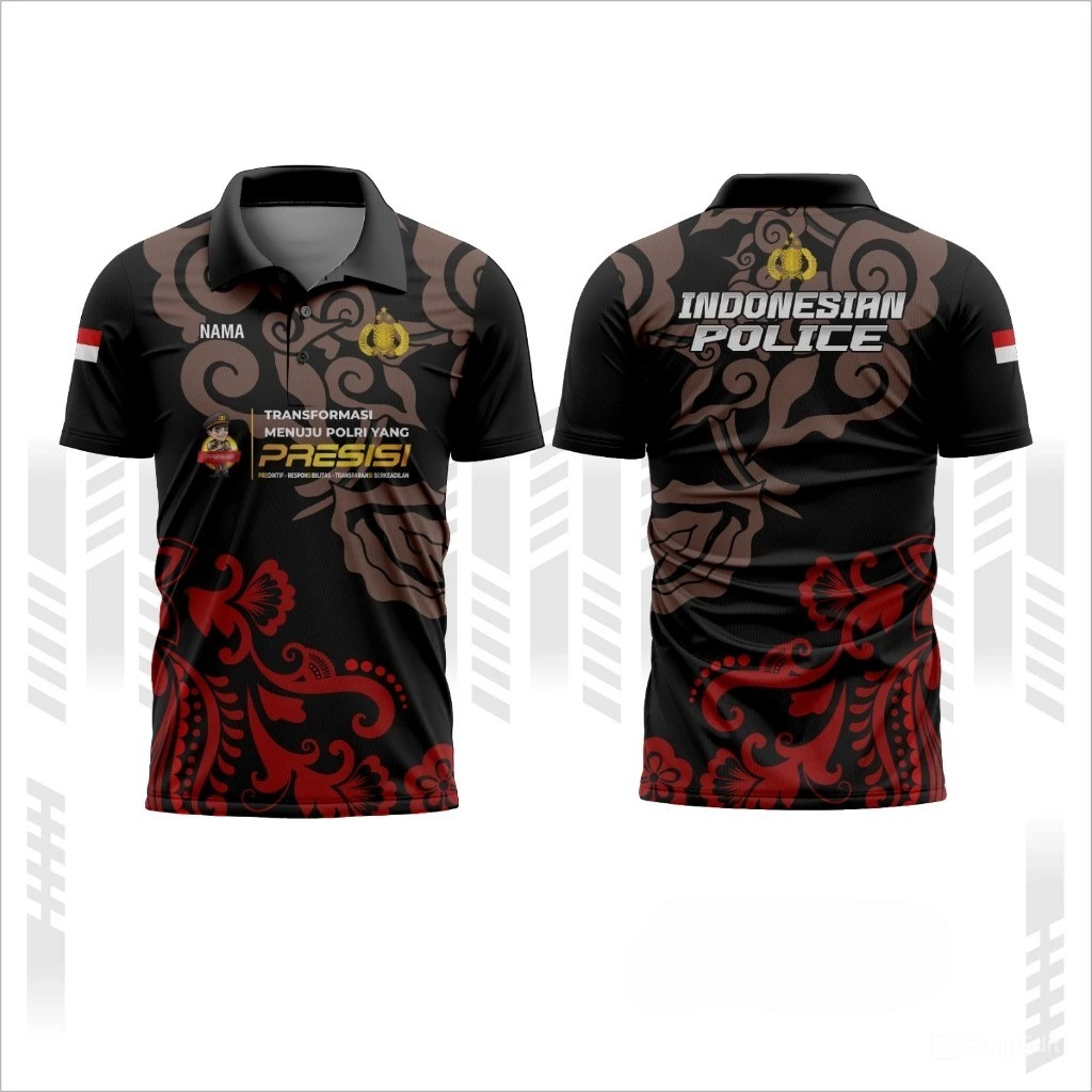Jual JERSEY POLISI/POLRI PRESISI MOTIF BATIK CUSTOM FULL PRINT(CT0204 ...