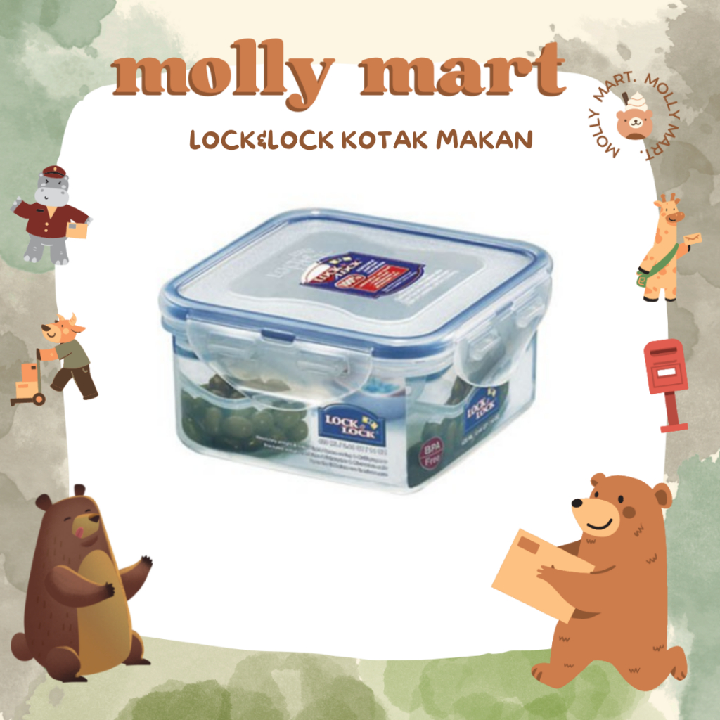 Jual LOCK&LOCK Kotak Bekal Persegi 420ml | Kedap Udara Wadah Makan ...