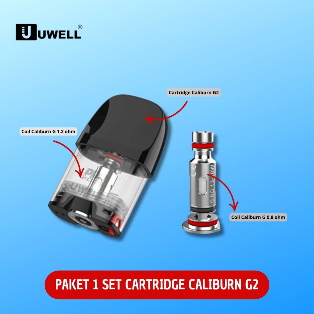 Jual Uwell Caliburn G2/GK2 Cartridge Full set Coil 0.8 1.2 ohm I ...