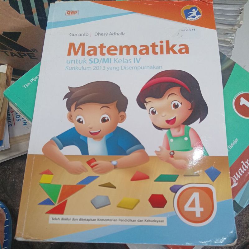 Jual buku matematika GAP Gunanto kelas 4 kurikulum 2013 bekas original | Shopee Indonesia