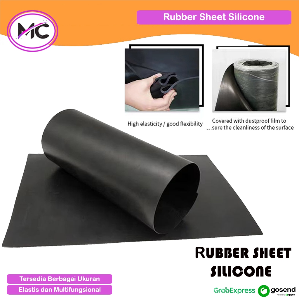 Jual Karet Lembaran Silikon Rubber Sheet Silicone Hitam Tebal 1mm 2mm ...
