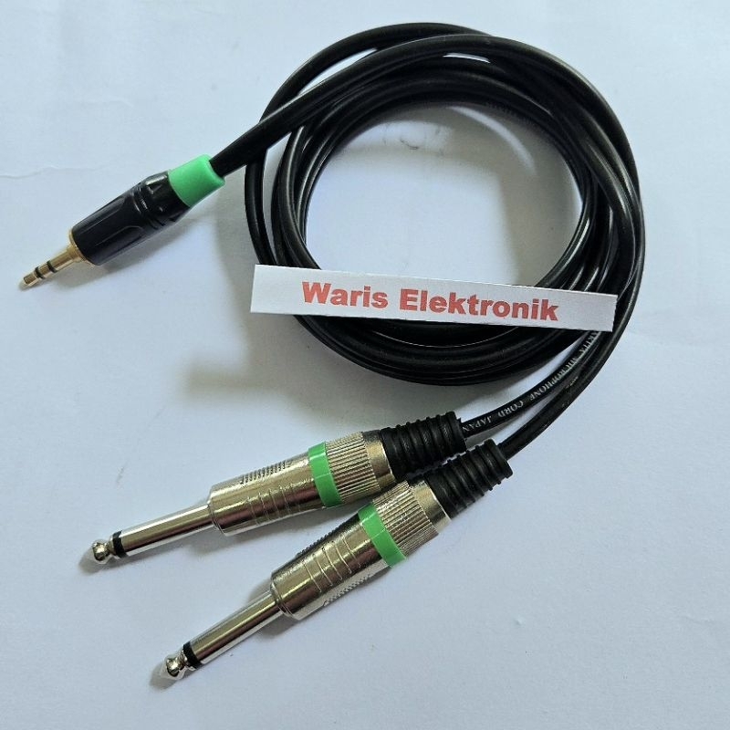 Jual Kabel Jack Akai Toa 6,5 Mono DOBEL to Akai 3,5 Stereo 1,5m ...