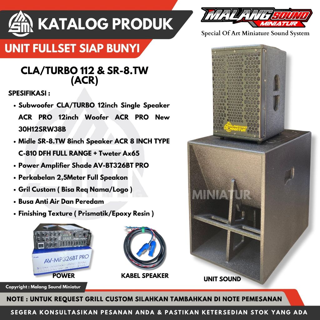 Jual FULLSET CLA/TURBO 112 & SR-8.TW (ACR) | Shopee Indonesia