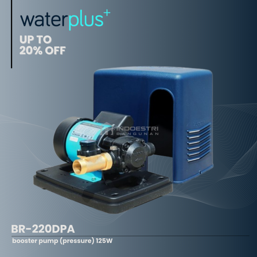 Jual Pompa Booster / Pompa Dorong Waterplus BR 220DPA (125 Watt ...