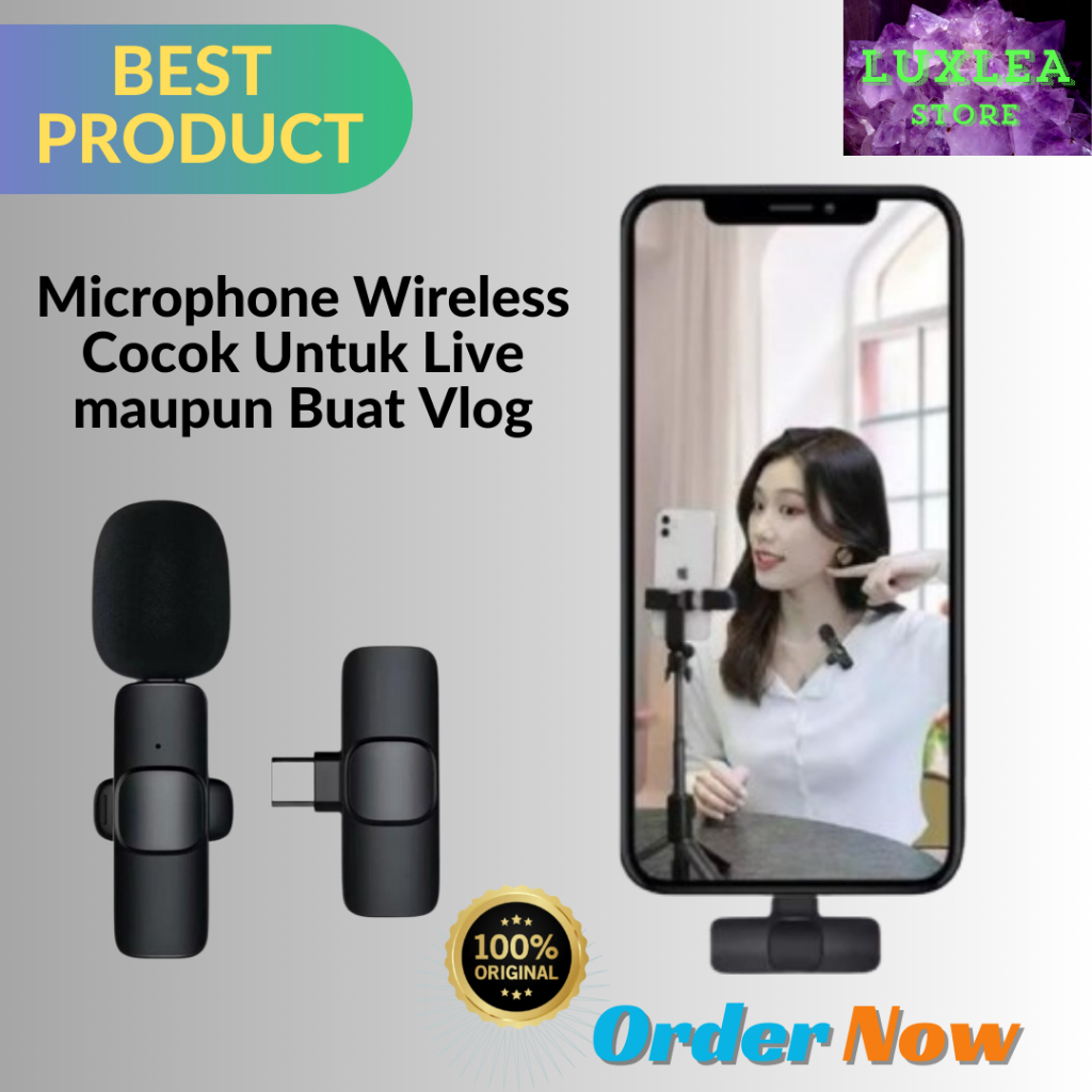 Jual Microphone Nirkabel Mikrofon Mic Clip On Wireless Dengan USB Type ...