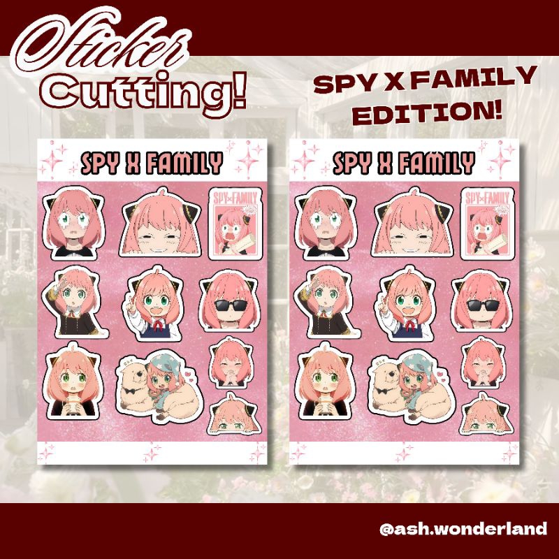 Jual Sticker Cutting!STICKER PACK- SPY X FAMILY EDITION!(READY STOCK ...
