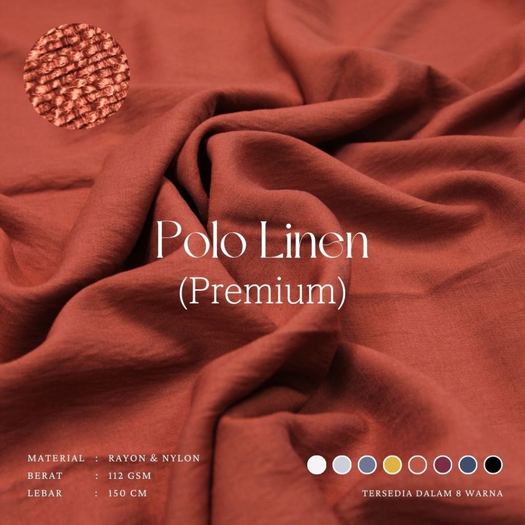 Jual POLO LINEN PREMIUM BAHAN KAIN NYLON RAYON PREMIUM UNTUK FORMAL ...