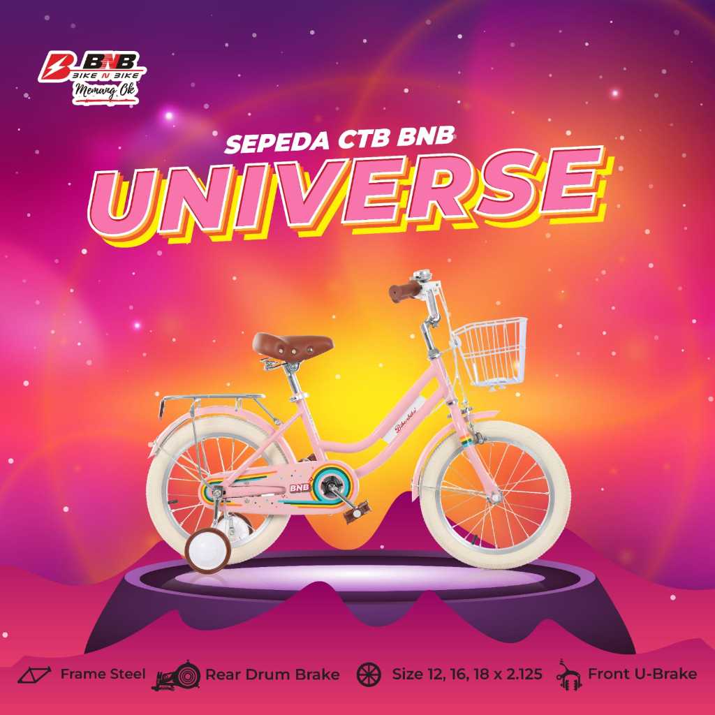 Jual BNB SUNFLOWER | UNIVERSE 12 16 18 inch Sepeda Anak Cewek Keranjang ...