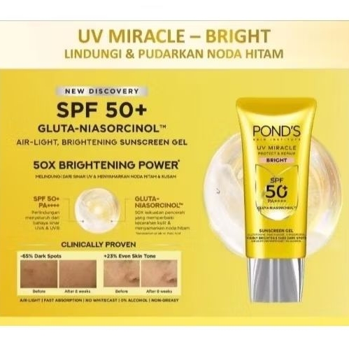 Jual Pond's UV Miracle Protect & Repair Sunscreen Gel Spf 35 PA ...