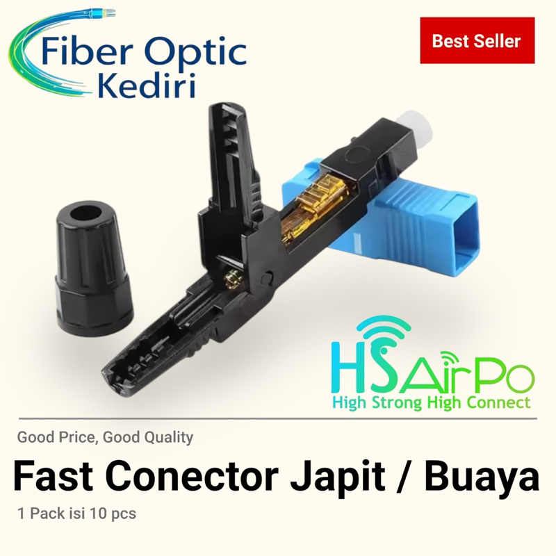 Jual 1 Pack (10pcs) Hsairpo Fast Conector buaya / japit , fastcon upc ...