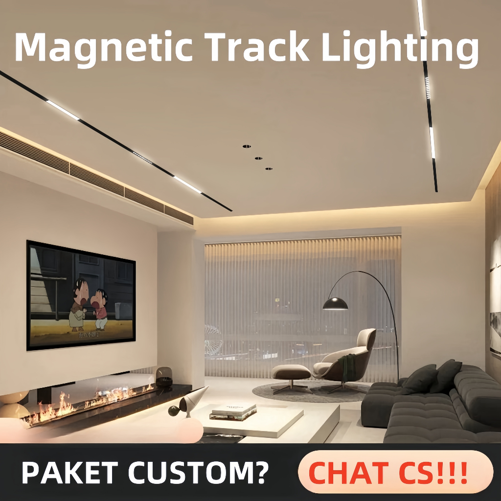 Jual LED Magnetic Track Lighting Rail 1 Meter 1.5Meter 2Meter 3Meter ...