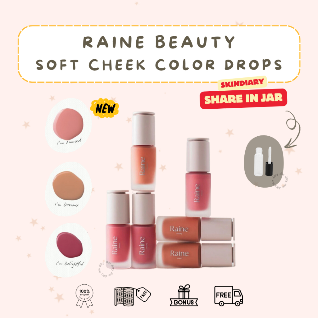 Jual Share in Jar RAINE BEAUTY Soft Cheek Color Drops Cream Blush ...