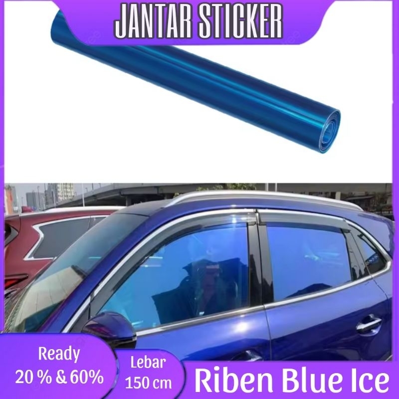 Jual Sticker kacafilm riben blue ice 20% dan 60% lebar 150 cm bisa ...