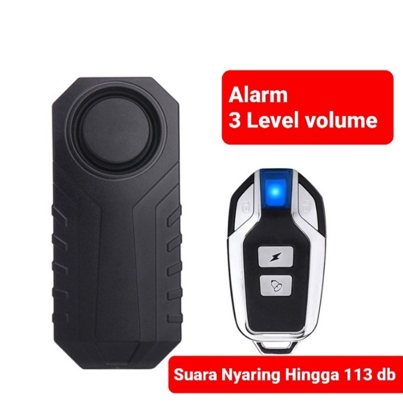 Jual Alarm sepeda motor pintu wireles sirine sensor getar vibration ...